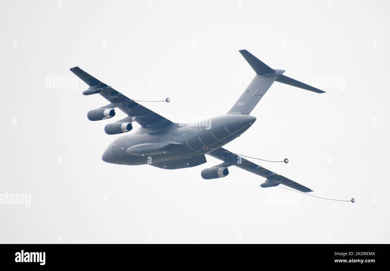 Zhuhai, China's Guangdong Province. 8th Nov, 2022. A YU-20 tanker ...