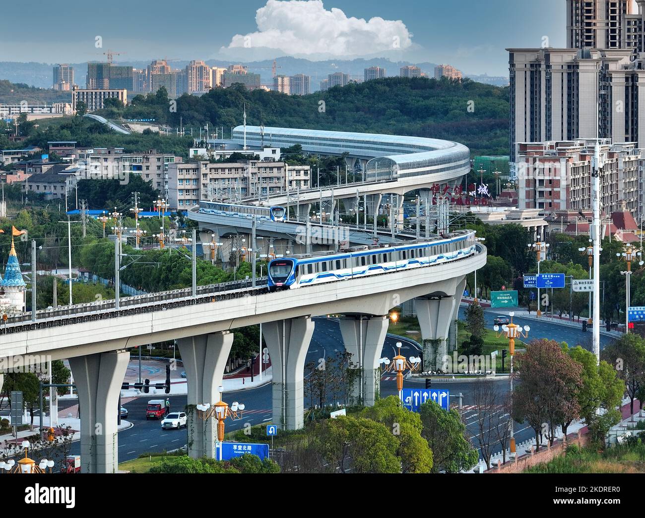 Chongqing rail transit line 5 metro section Stock Photo - Alamy