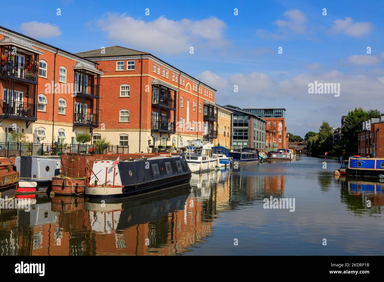 A colourful collection of narrow boats and others in the Diglis Basin ...