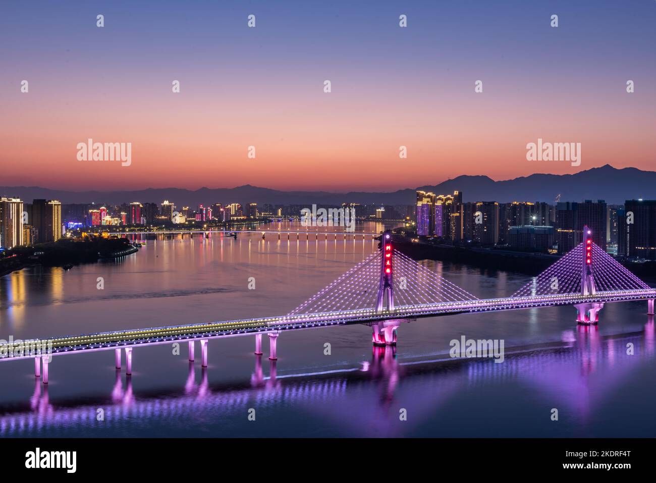 Qingyuan city, guangdong province, the city at night Stock Photo - Alamy