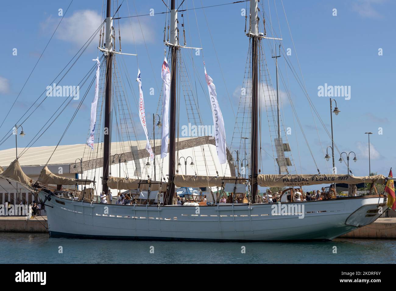 GENOA, ITALY JUNE, 25, 2022 - The Pascual Flores 1917 ship moored in ...