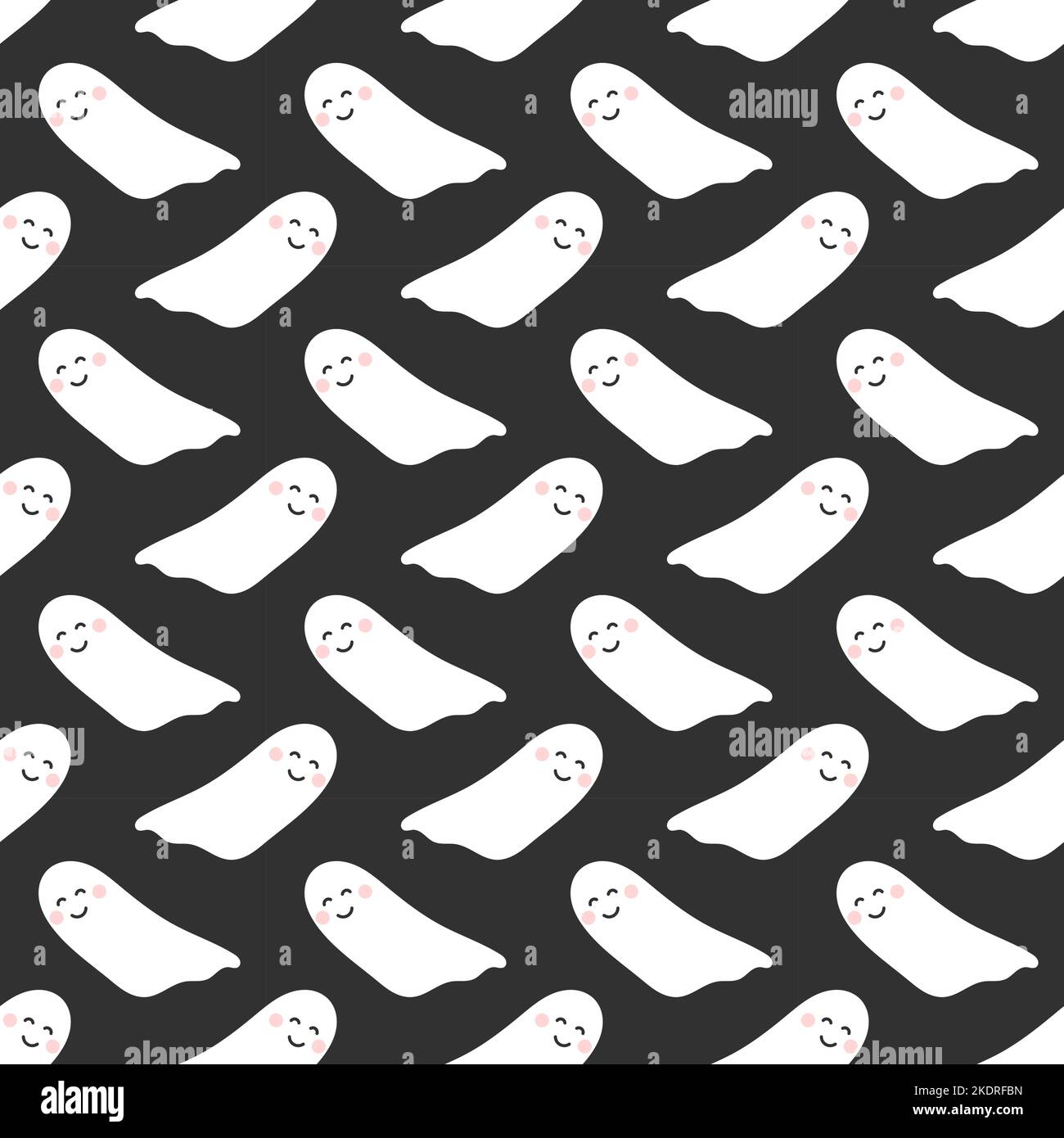 Ghosts cute Halloween seamless pattern. Vector illustration Stock Vector Image & Art - Alamy
