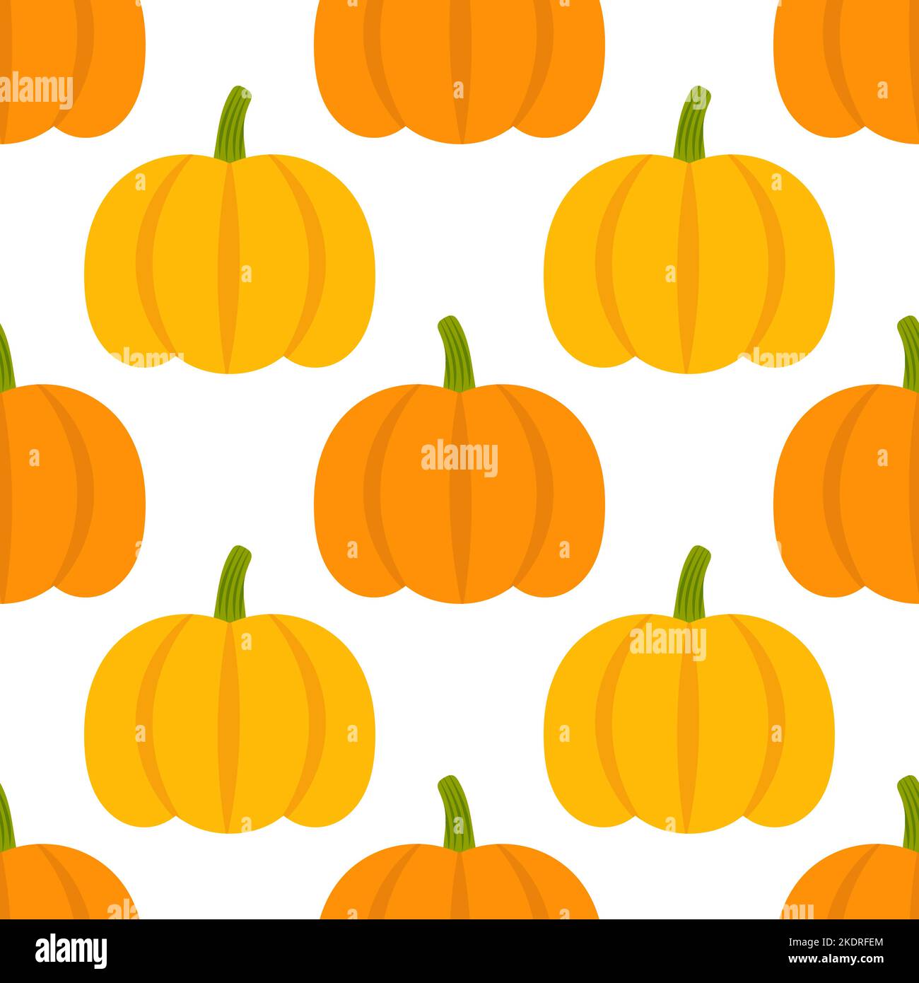 Pumpkins vegetable food seamless pattern. Vector illustration Stock ...