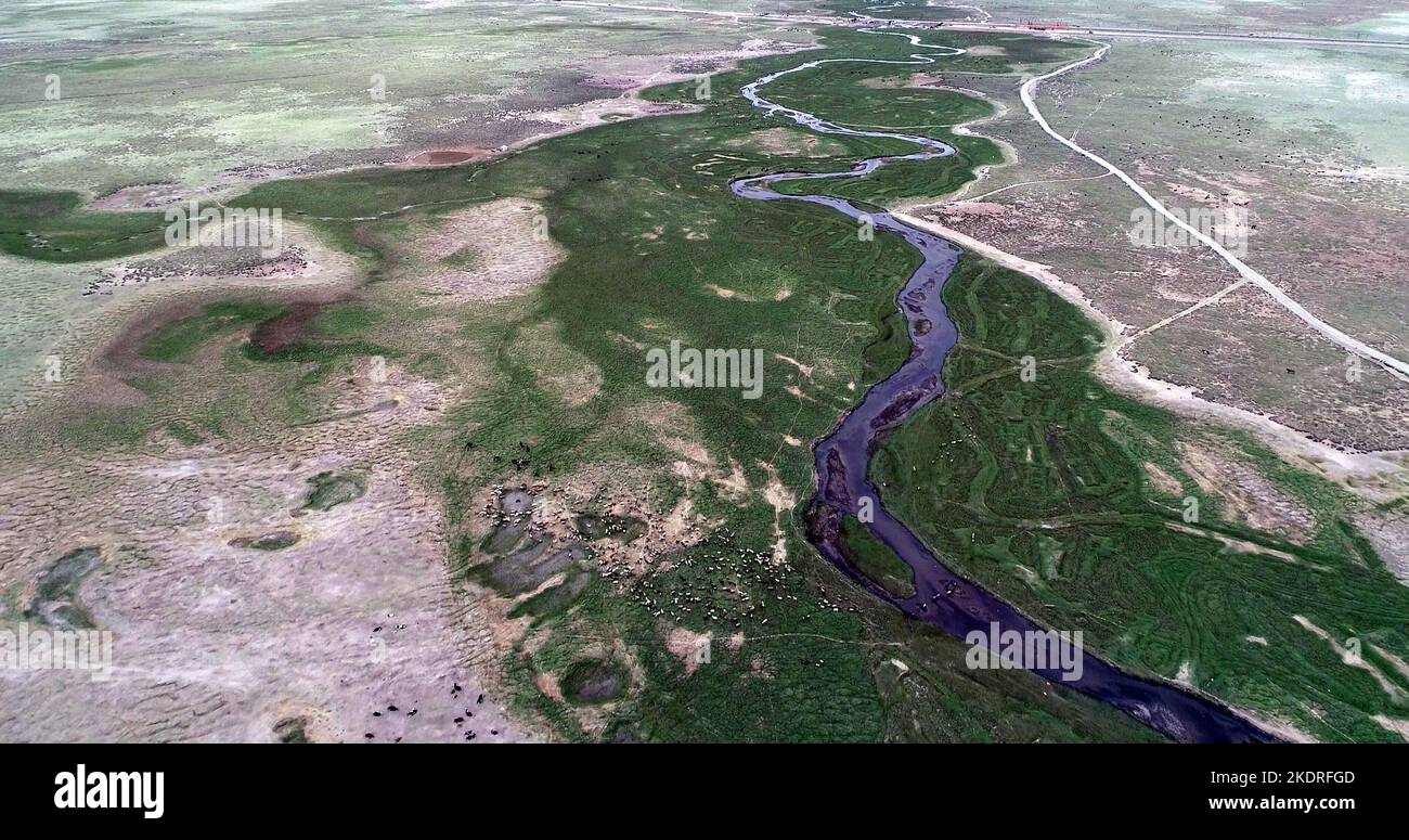 Xinjiang barkol: meander of the grasslands Stock Photo - Alamy
