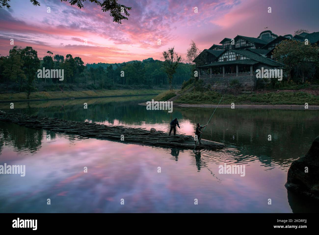 The autumn rice harvest Stock Photo - Alamy