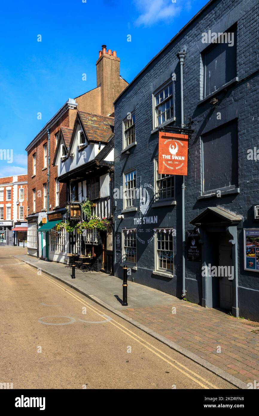 The imposing brick architecture of The Swan pub in New Street ...