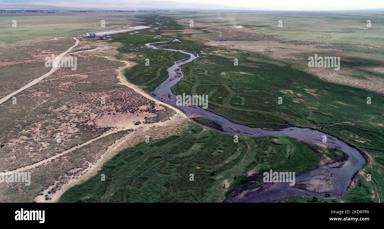Xinjiang barkol: meander of the grasslands Stock Photo - Alamy