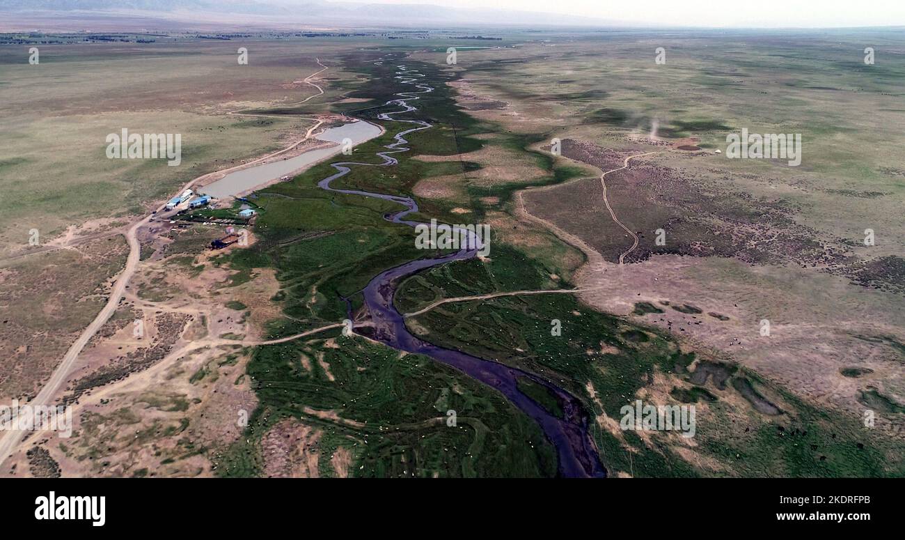 Xinjiang barkol: meander of the grasslands Stock Photo - Alamy