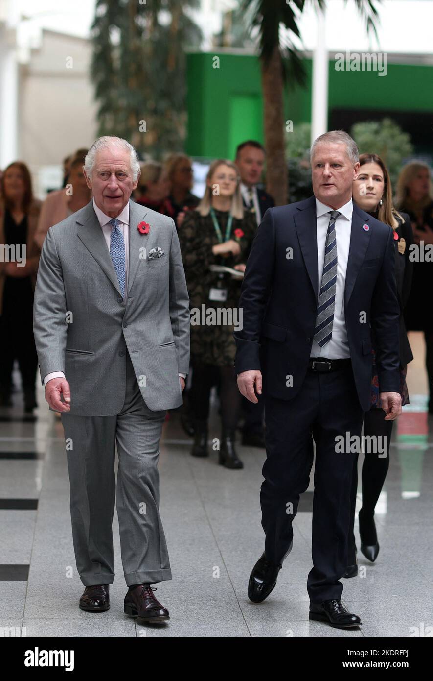King Charles III with David Potts, chief executive of Morrisons ...