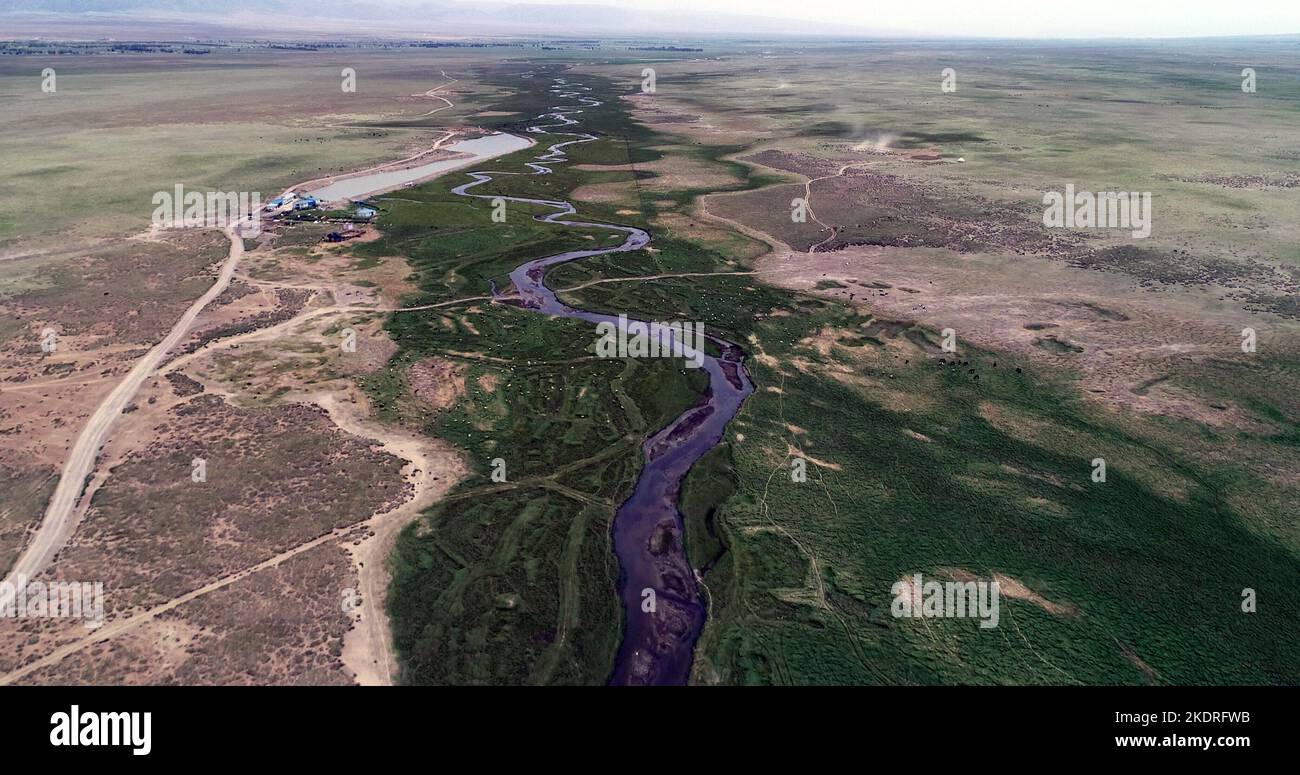 Xinjiang barkol: meander of the grasslands Stock Photo - Alamy