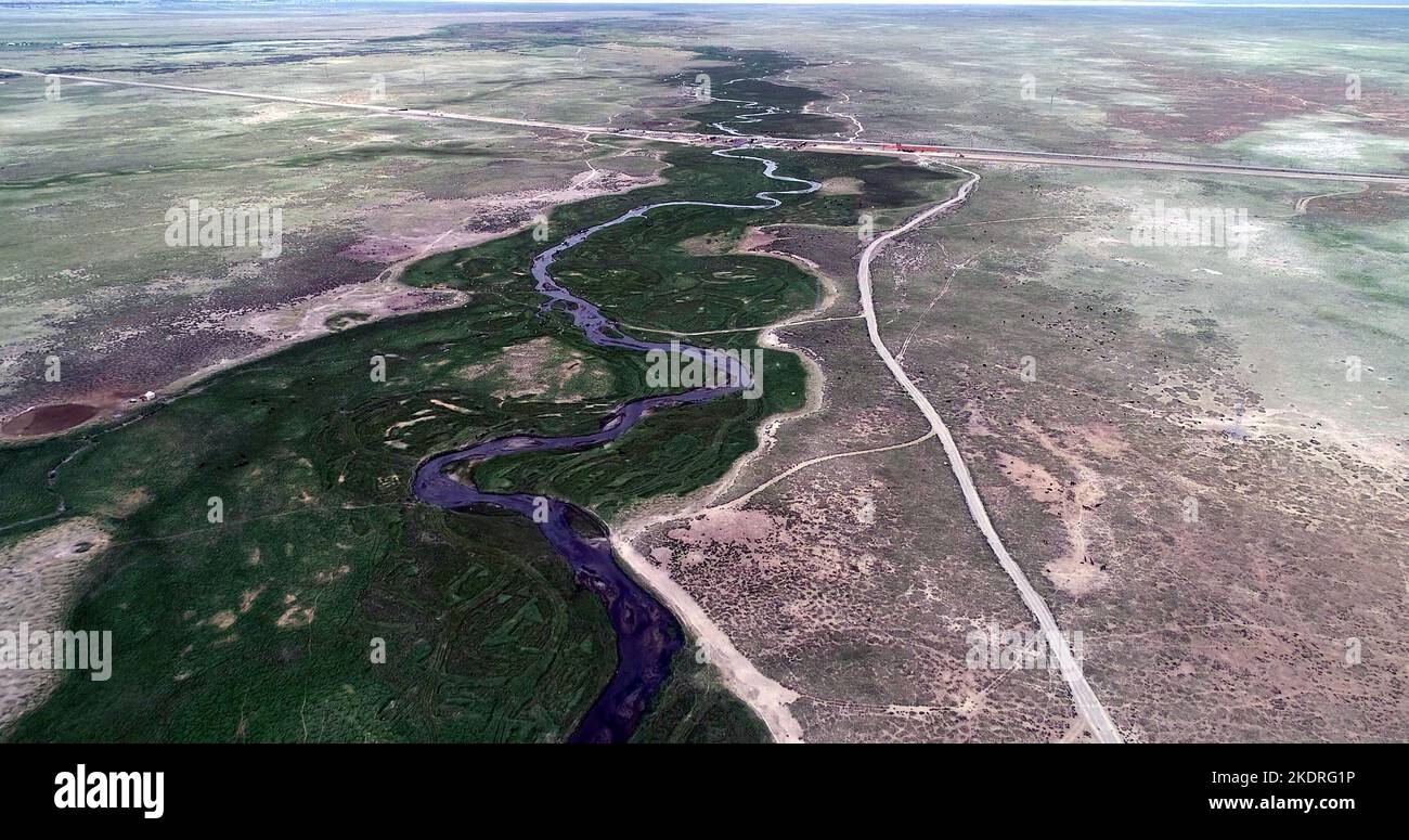 Xinjiang barkol: meander of the grasslands Stock Photo - Alamy