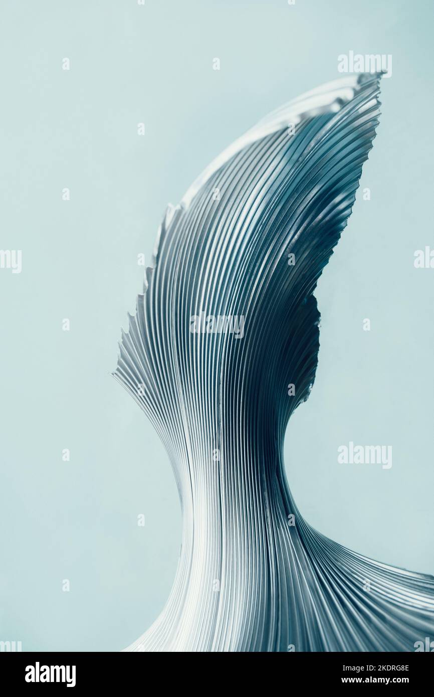 art piece abstract background ribbed metal texture Stock Photo - Alamy