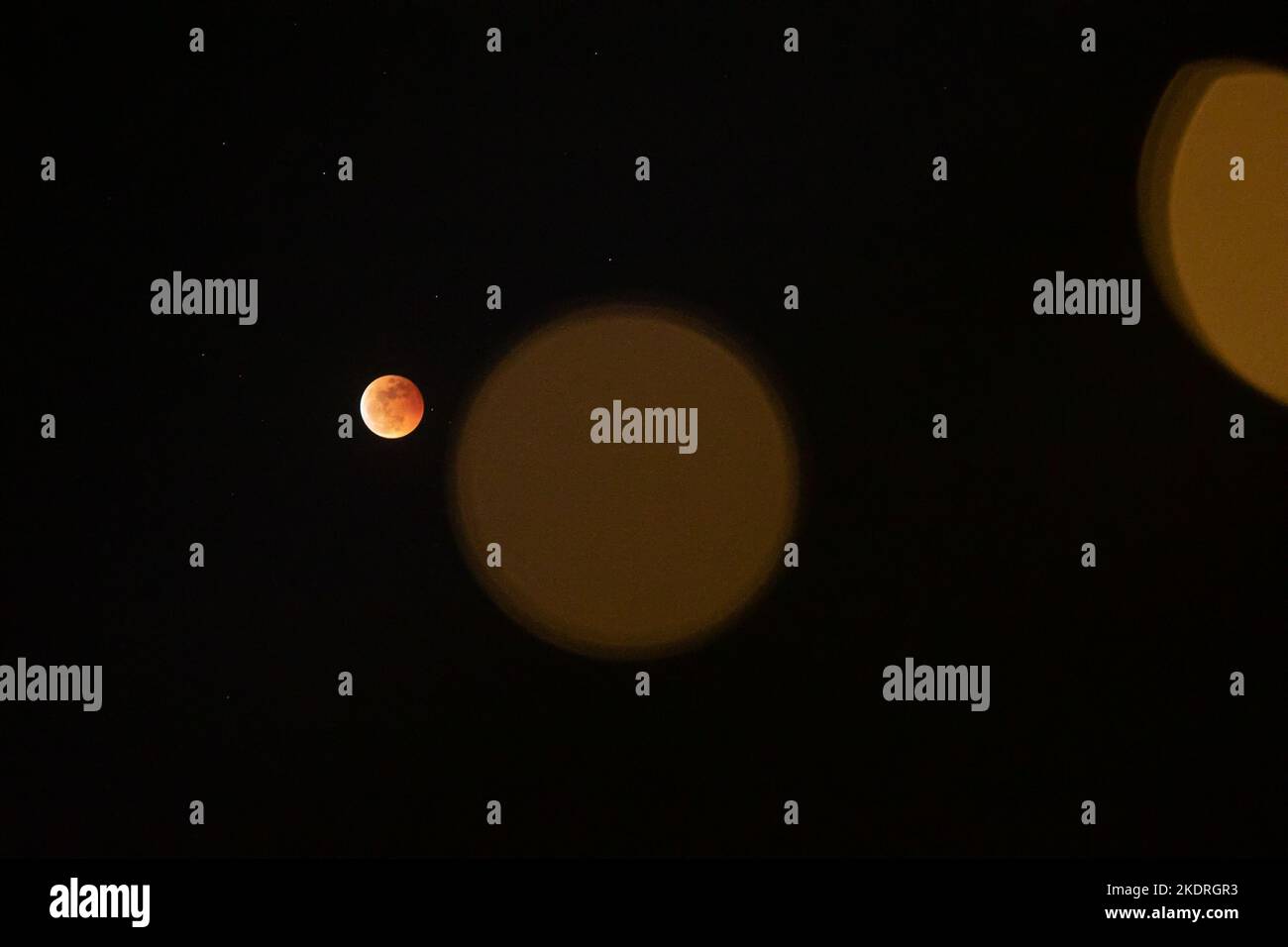 Manila, Philippines. 8th Nov, 2022. A total lunar eclipse is seen as it ...