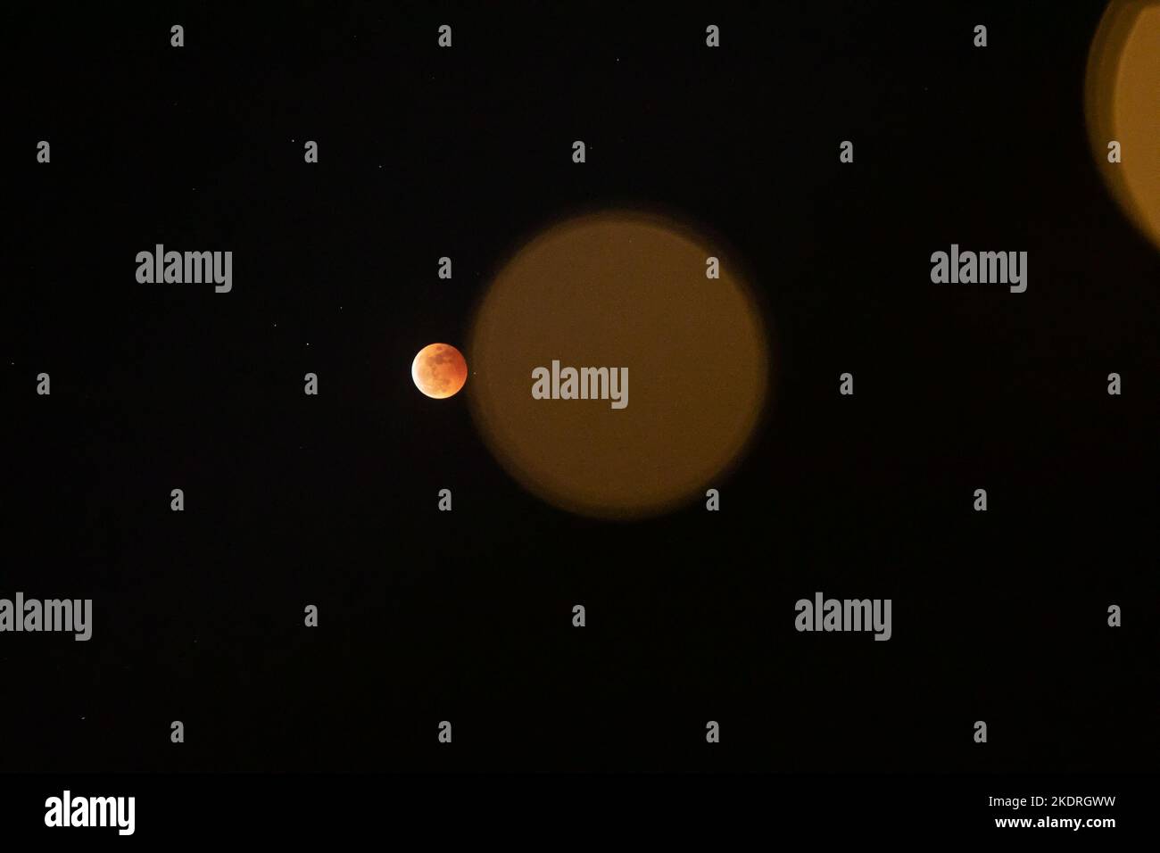 Manila, Philippines. 8th Nov, 2022. A total lunar eclipse is seen as it ...