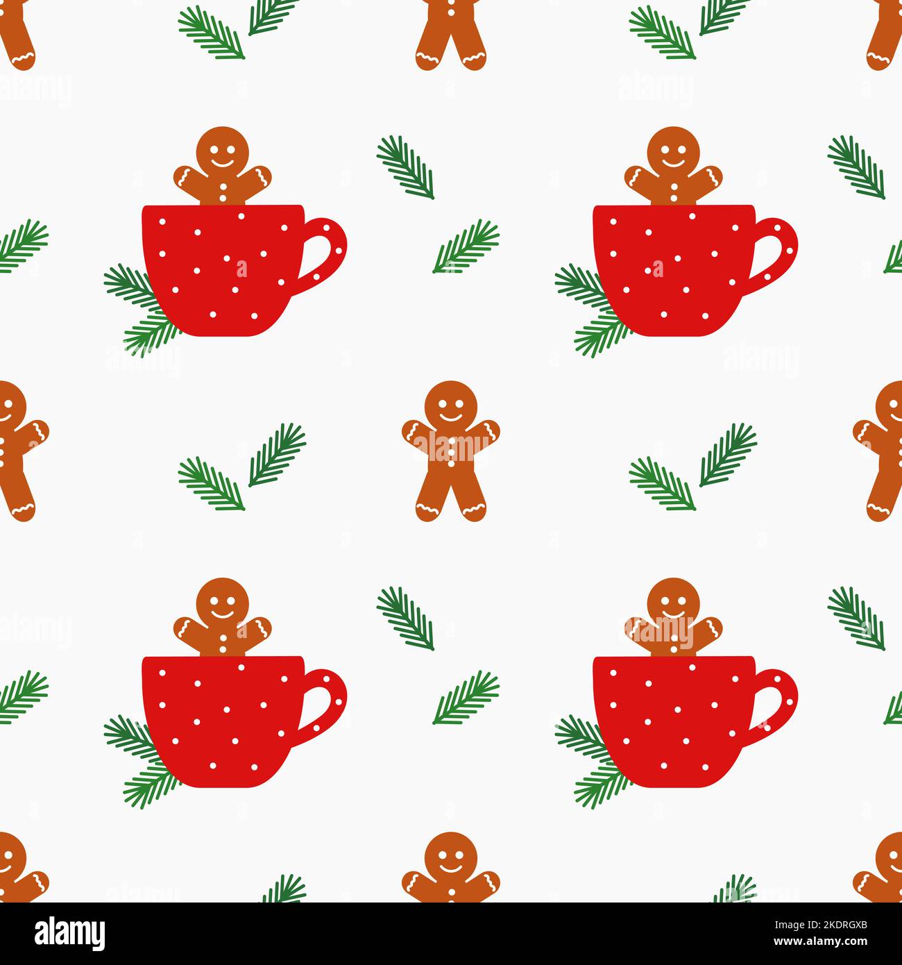 Gingerbread man red cup Stock Vector Images - Alamy