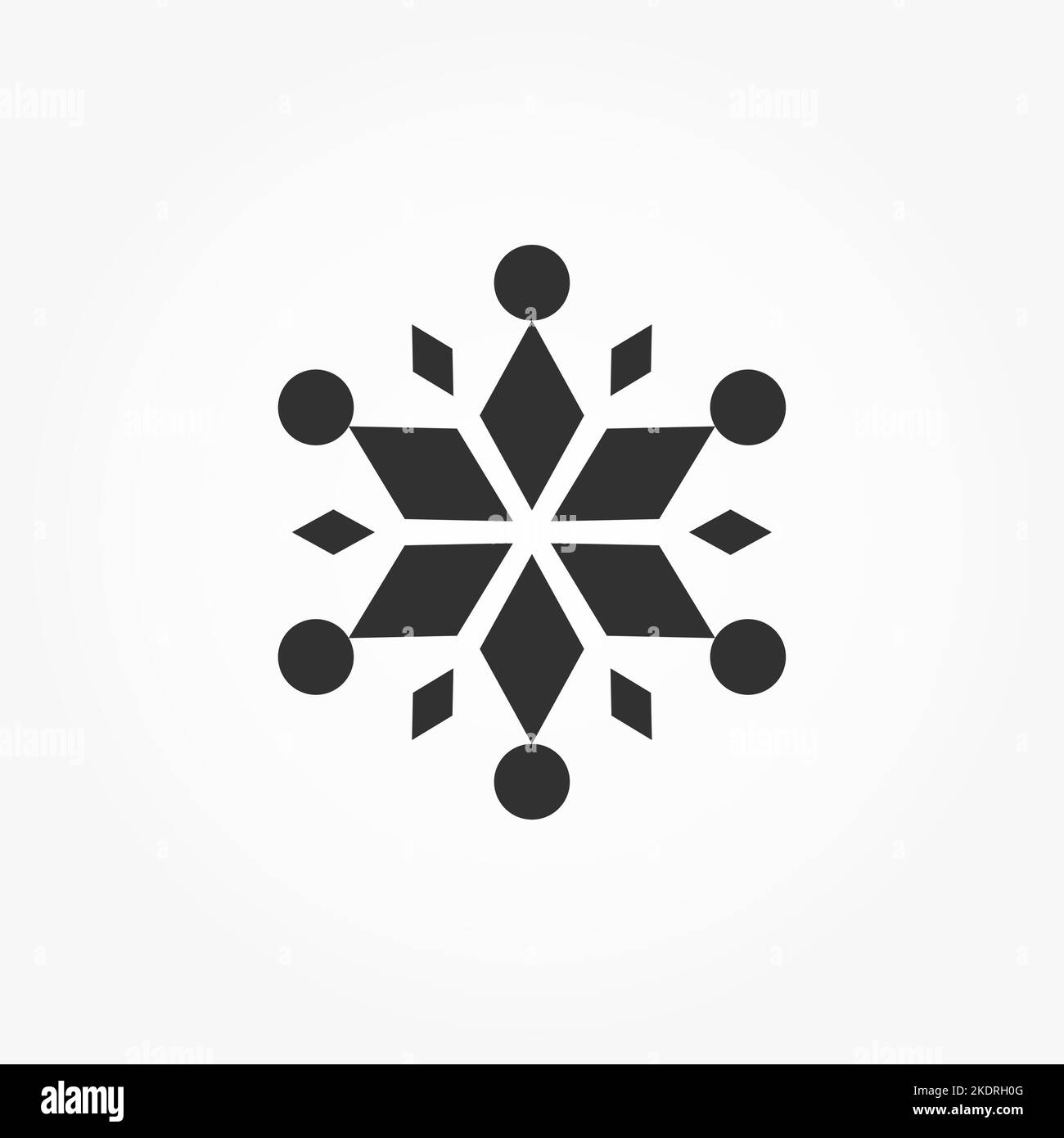 Snowflake icon geometric shape. Vector illustration Stock Vector Image ...