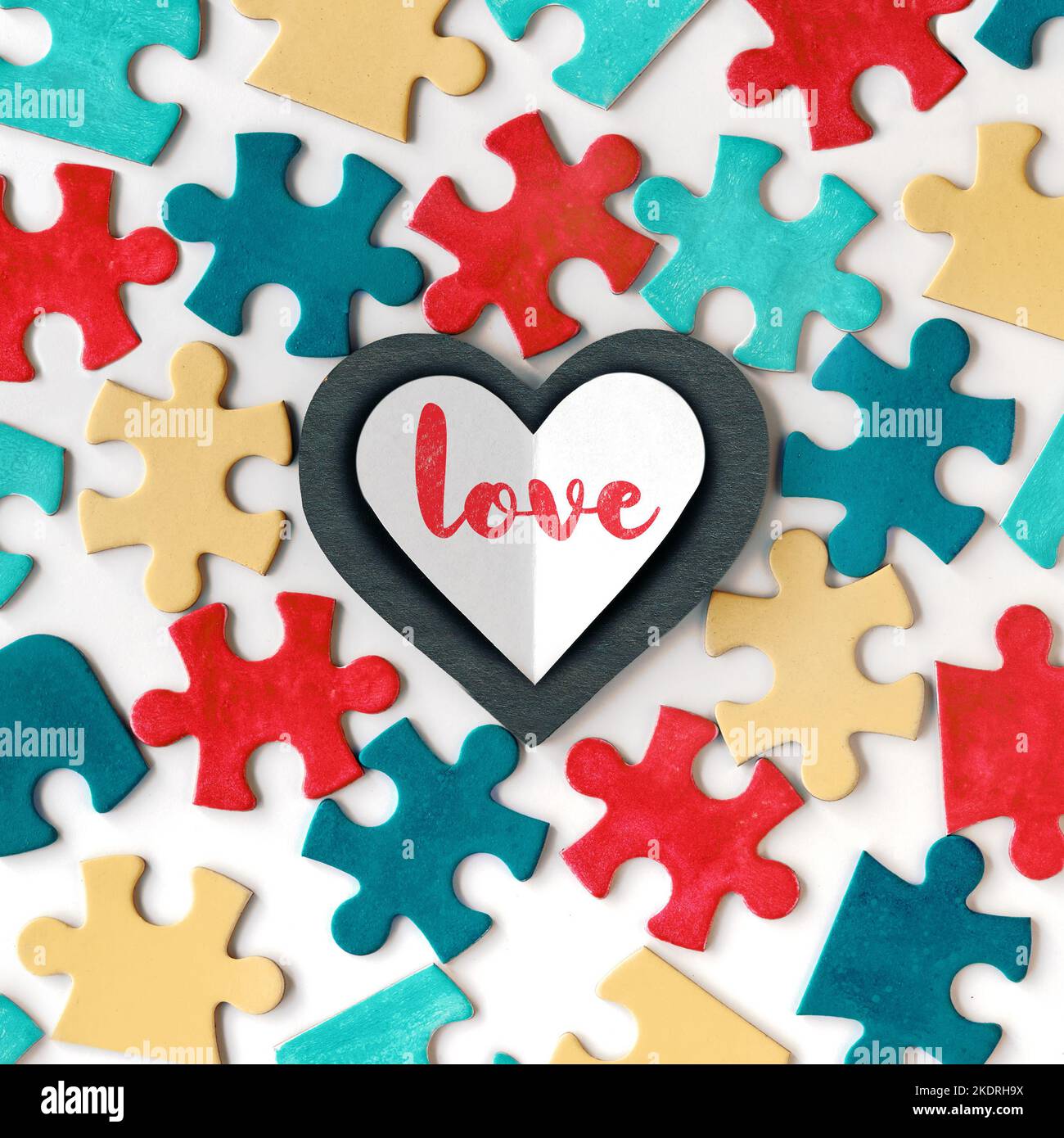 Two Puzzle Pieces Love