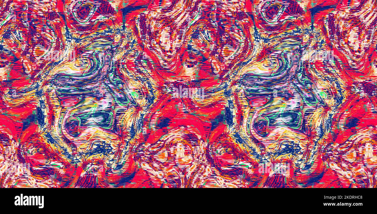 Vibrant pink distortion border. Bright colorful kitsch banner for fluid ...