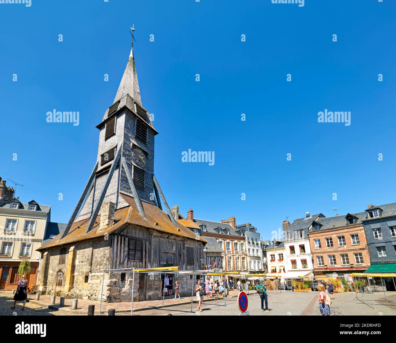 Honfleur Normandy France. Saint Catherine church, the biggest wooden ...