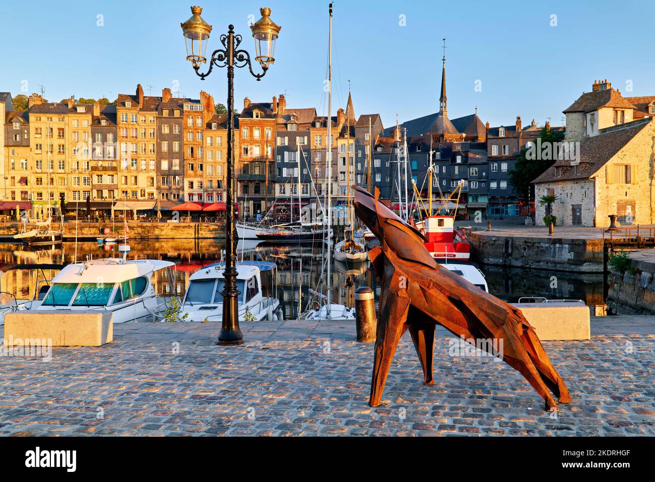 Honfleur Normandy France. The harbour at sunrise Stock Photo - Alamy