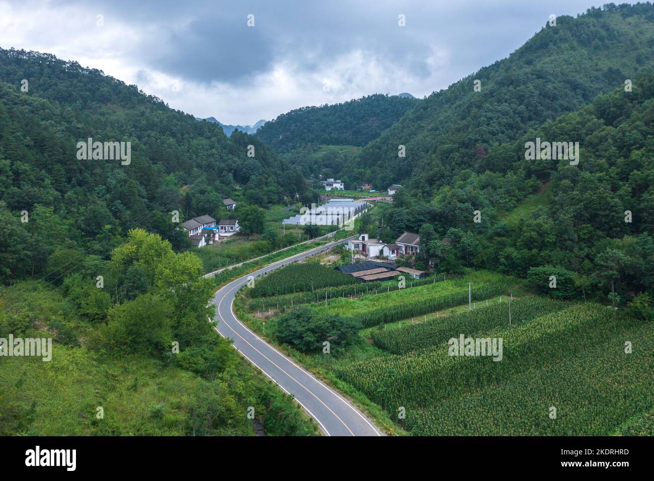 Shade in the western henan rural scenery Stock Photo - Alamy