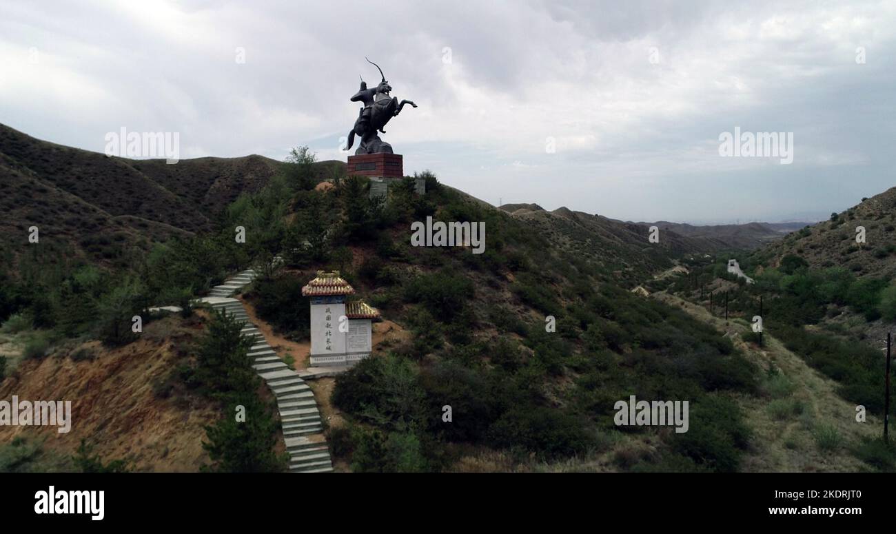 North of the Great Wall ruins and king wuling of zhao zhao a bow Stock ...
