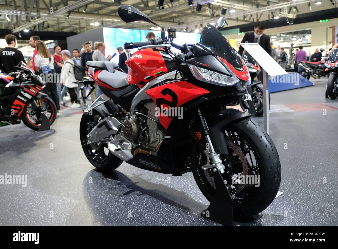 Milano, Italia. 8 Novembre 2022, Aprilia Tuono 650 exposed at 79th ...