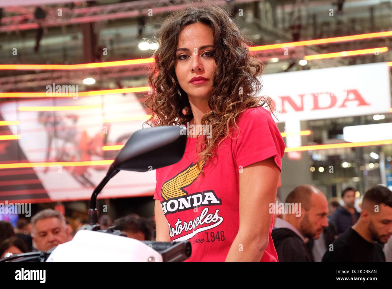 Milano, Italia. 8 Novembre 2022, Model at Honda stand at 79th edition ...
