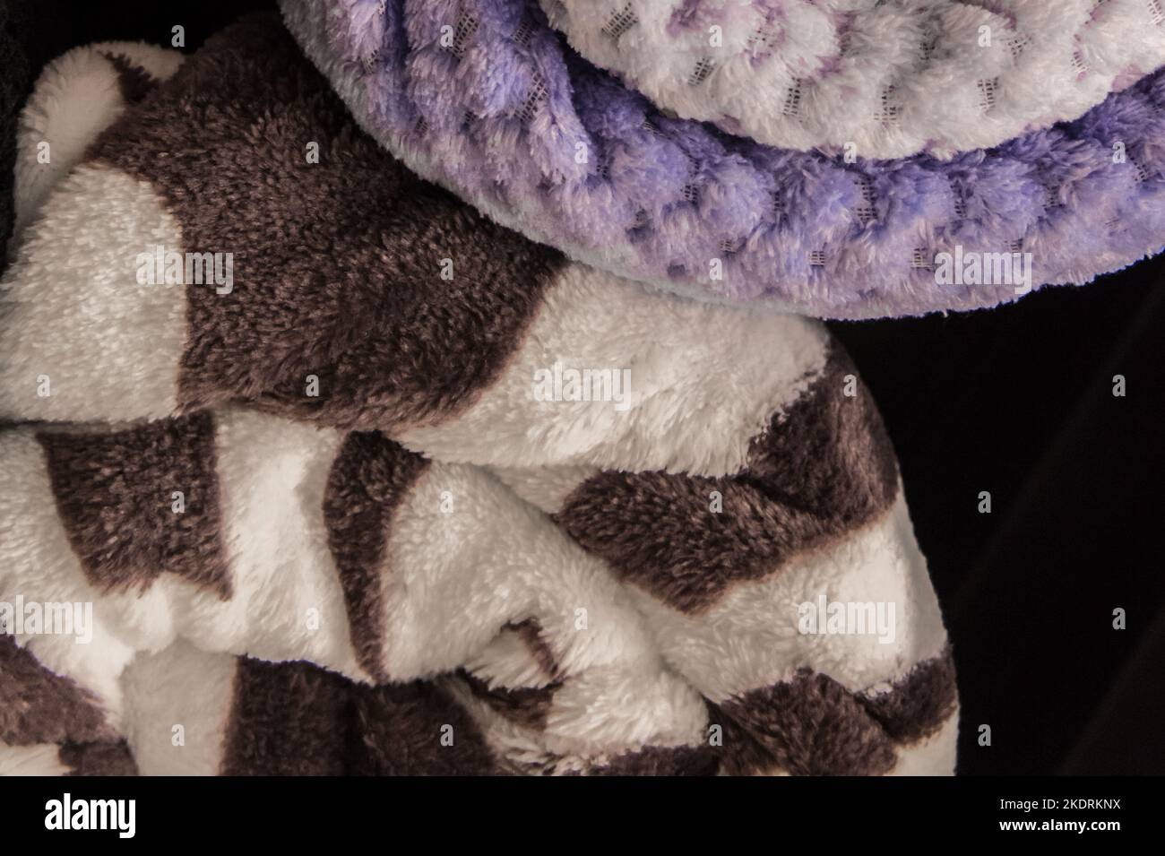 A set of different colorful fabric materials vintage textile cloth ...