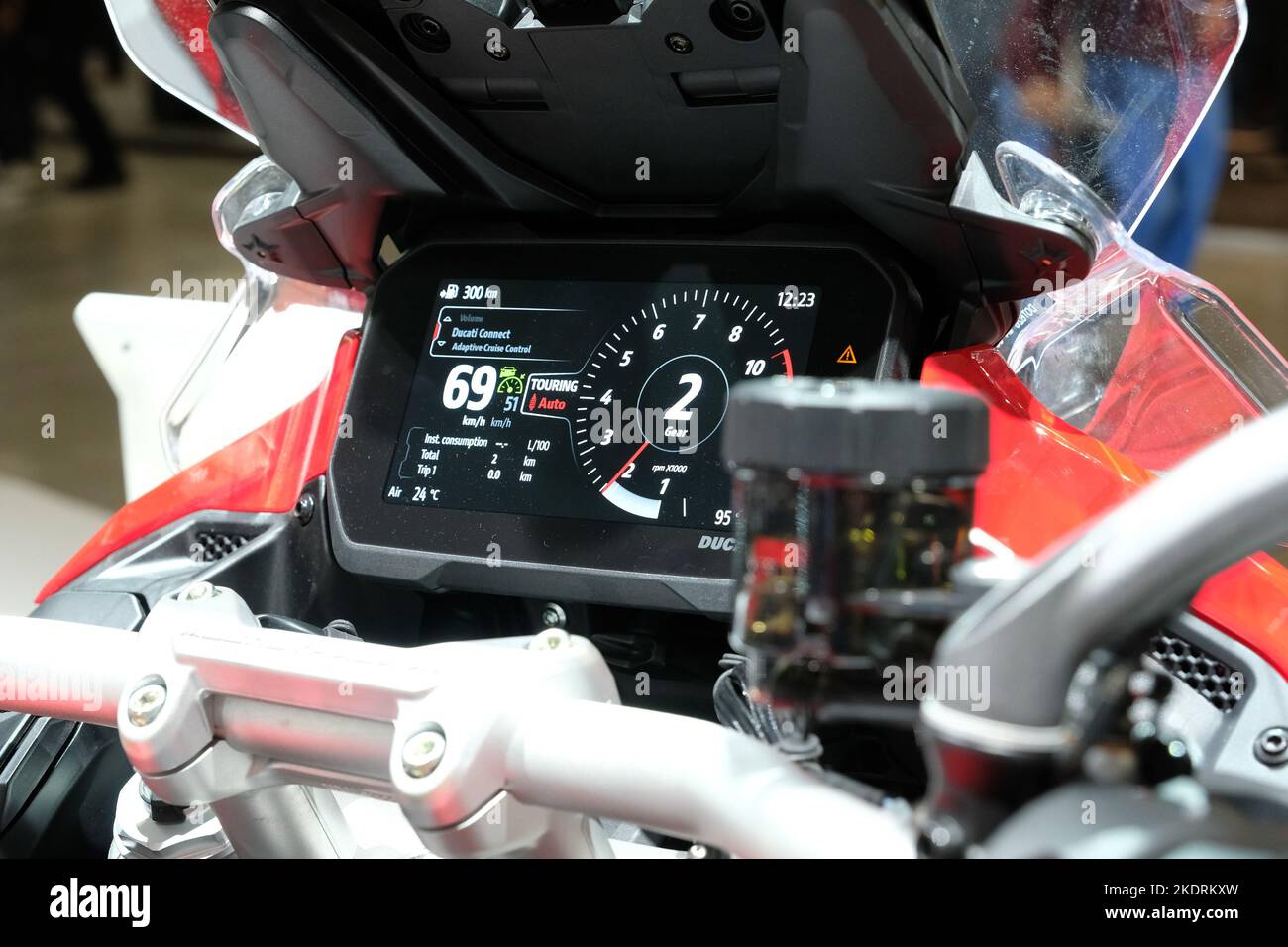 Milano, Italia. 8 Novembre 2022, Details of Ducati Motorcycle dashboard ...