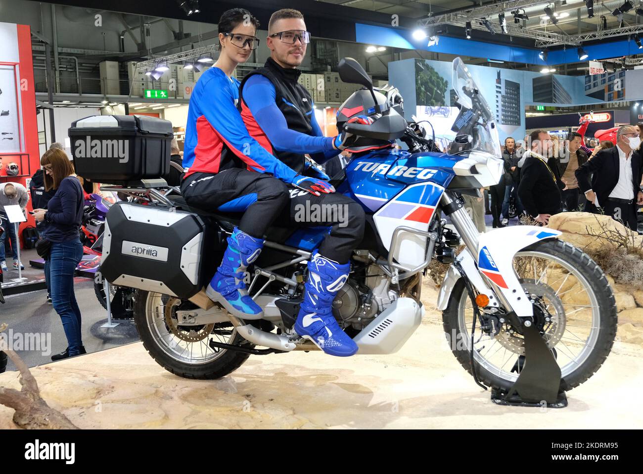 Milan, Italy. 08th Nov, 2022. Aprila Tuareg during EICMA - 2022 ...