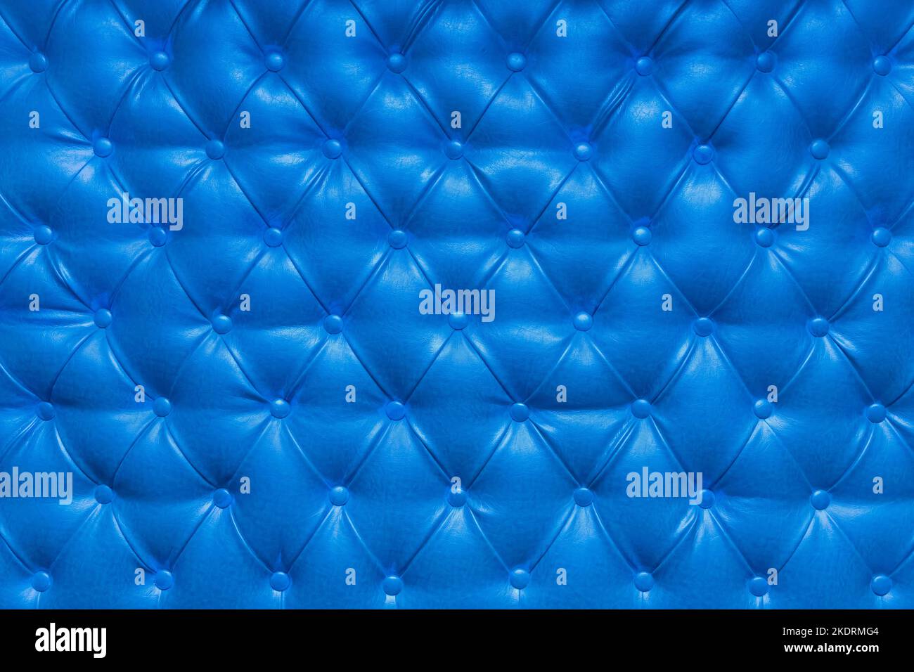 Blue leather upholstery sofa pattern button design furniture style ...