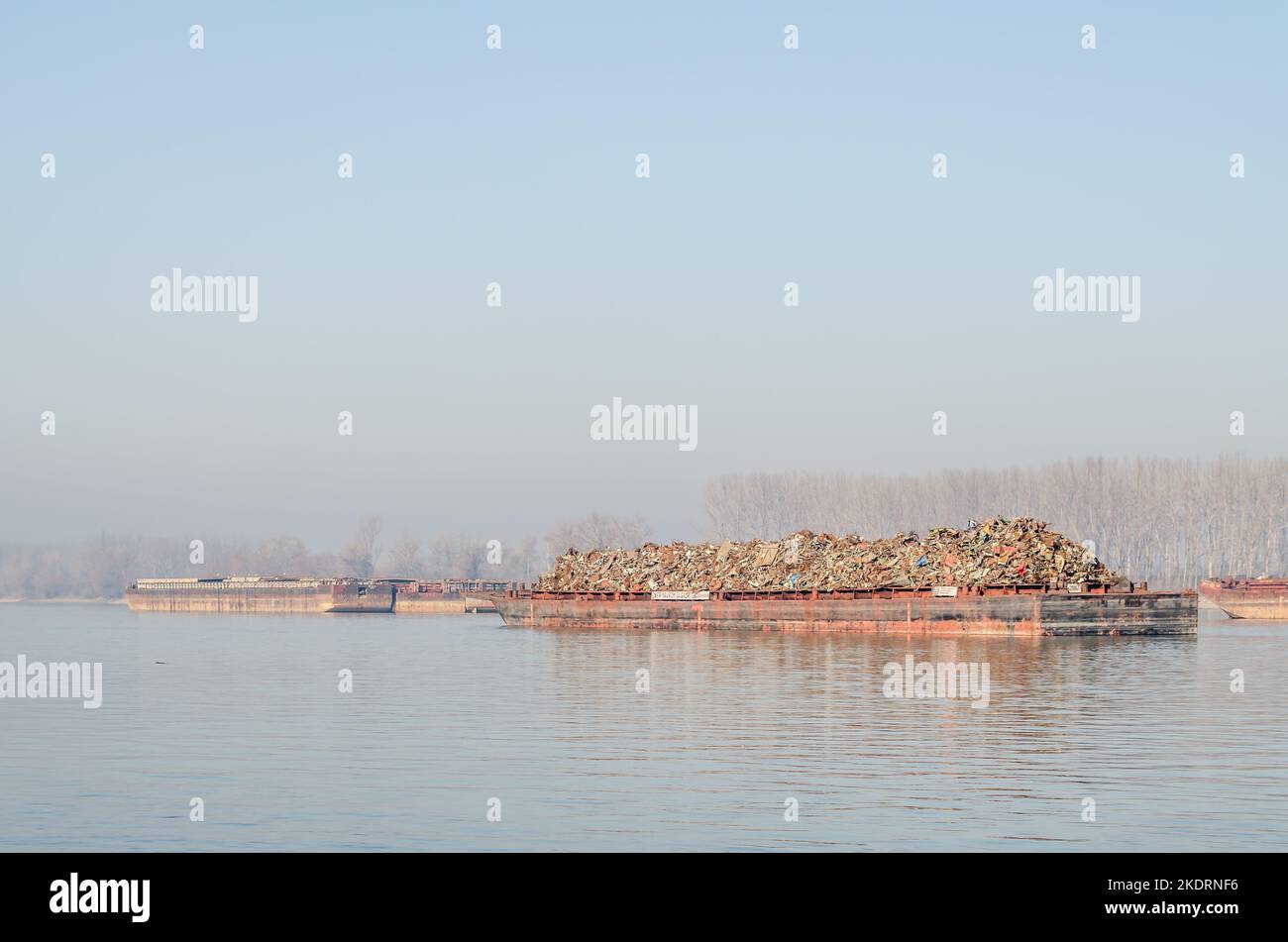 Anchored tankers with waste material. Anchored tankers with loaded ...