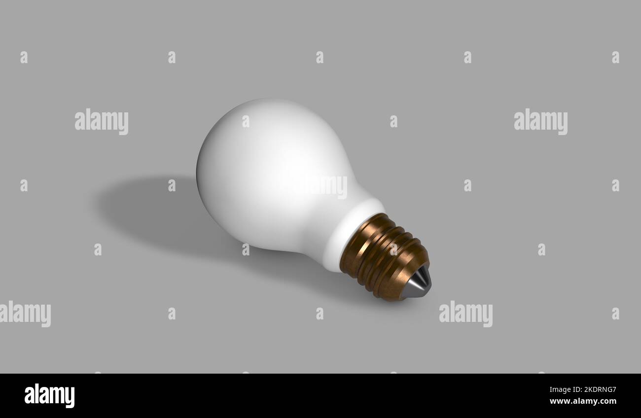 3d realistic render of a classic opalescent light bulb Stock Photo - Alamy