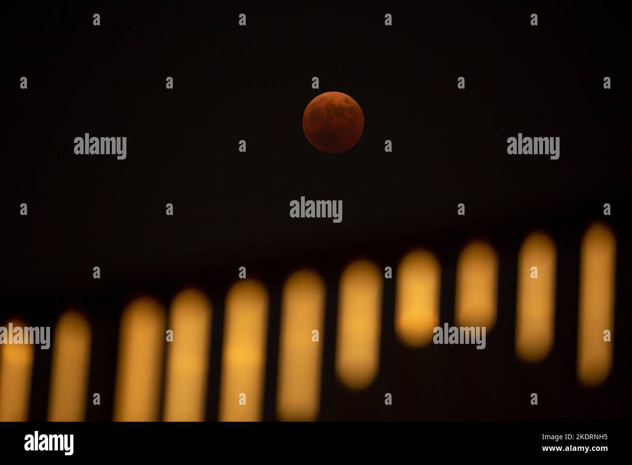 Seoul, South Korea. 8th Nov, 2022. The moon is seen during a total lunar eclipse in Seoul, South ...