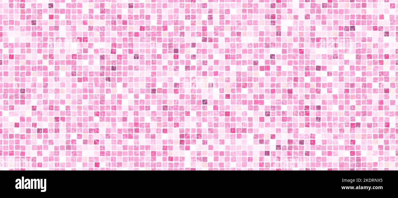 Pink pool mosaic tile seamless pattern. Abstract vector background ...
