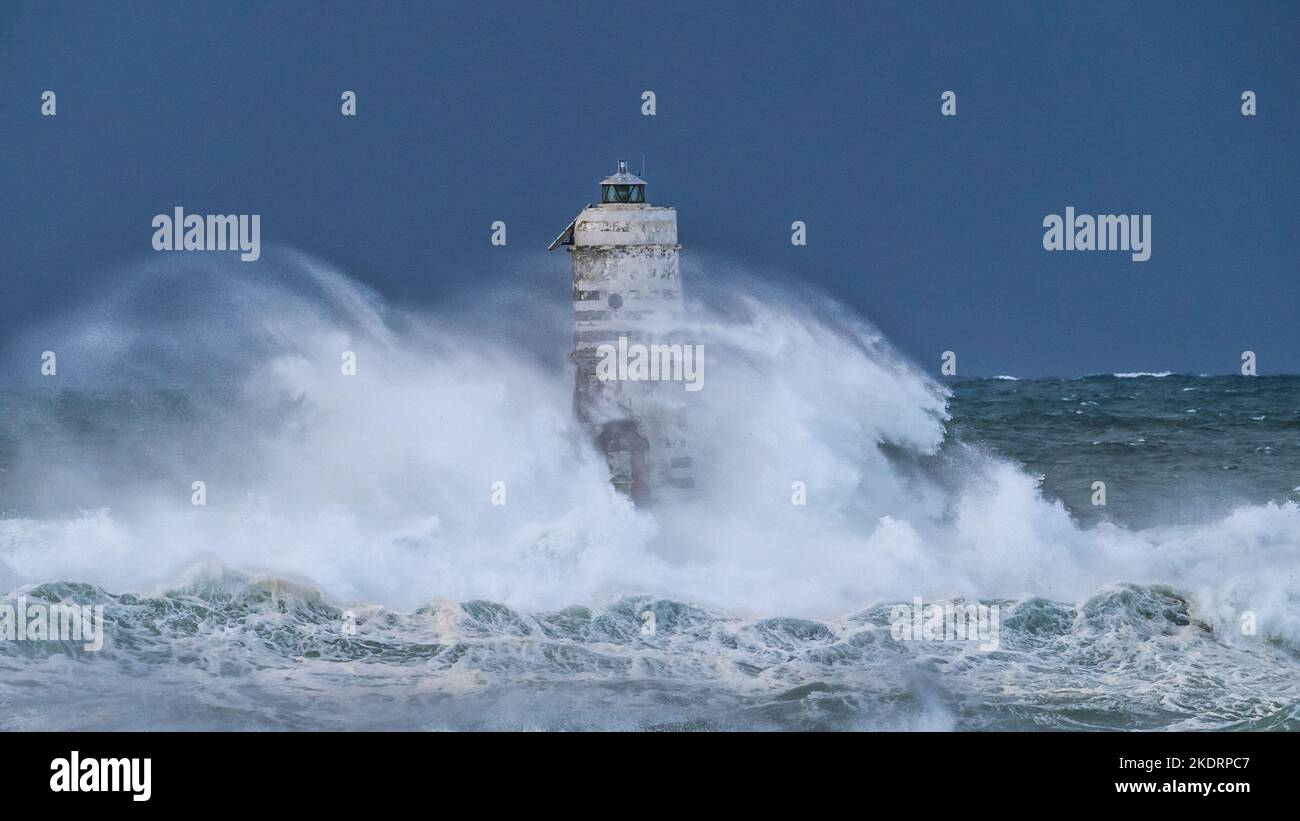 The lighthouse of the mangiarche of calasetta in southern sardinia ...