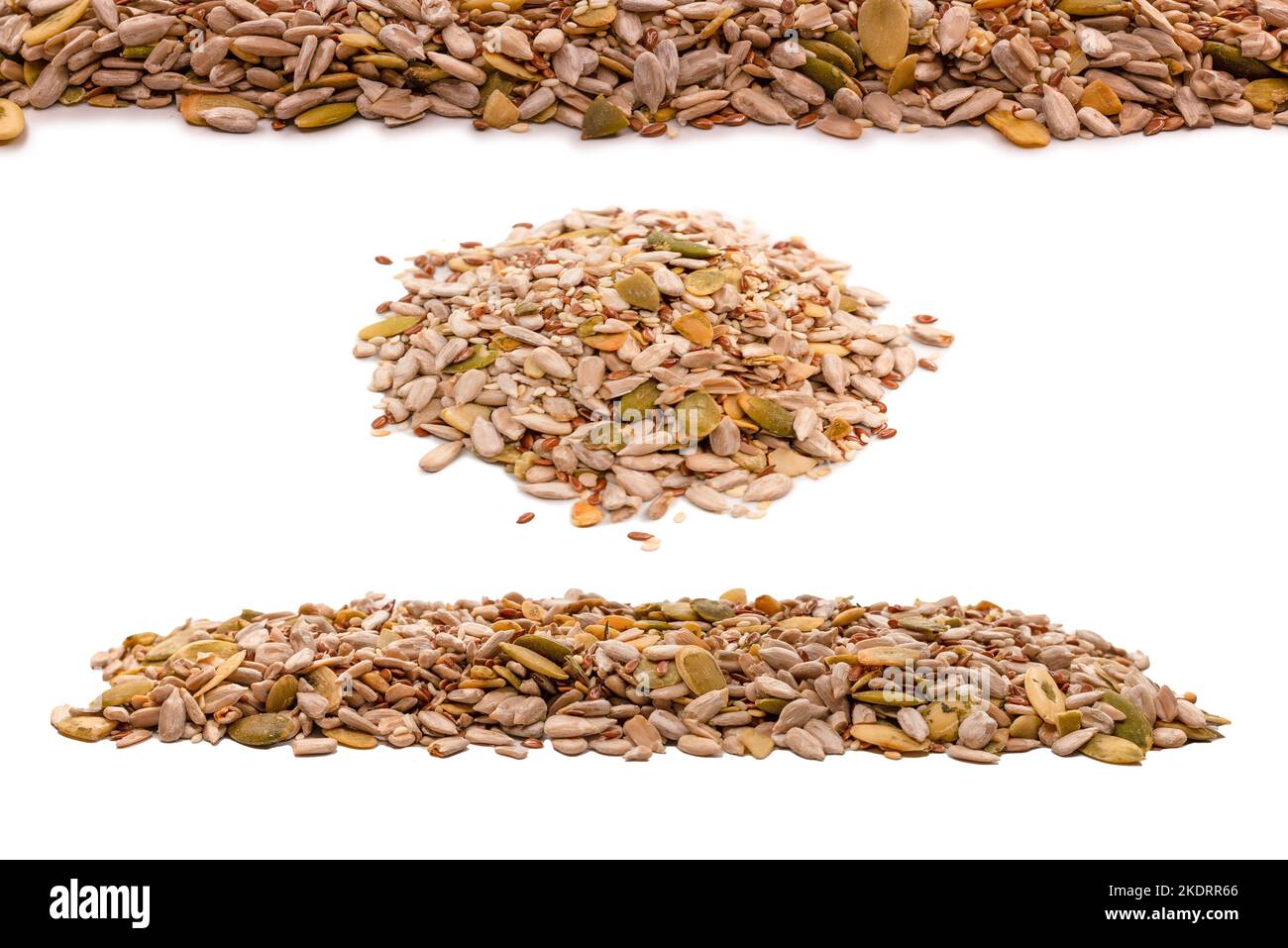 Mixed seeds pile isolated sunflower hi-res stock photography and images ...