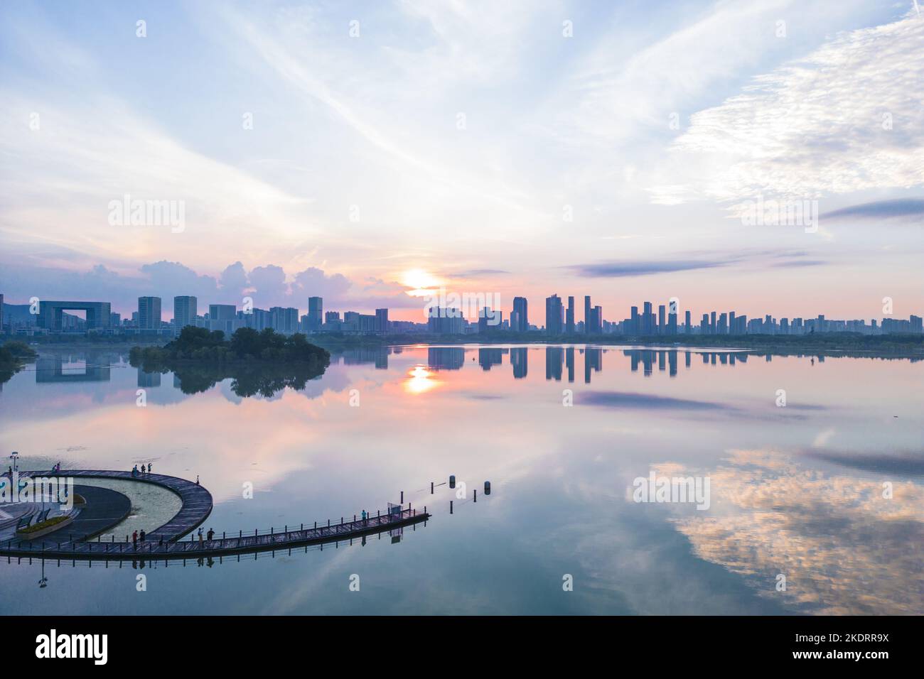 The taihu lake and city view Stock Photo - Alamy