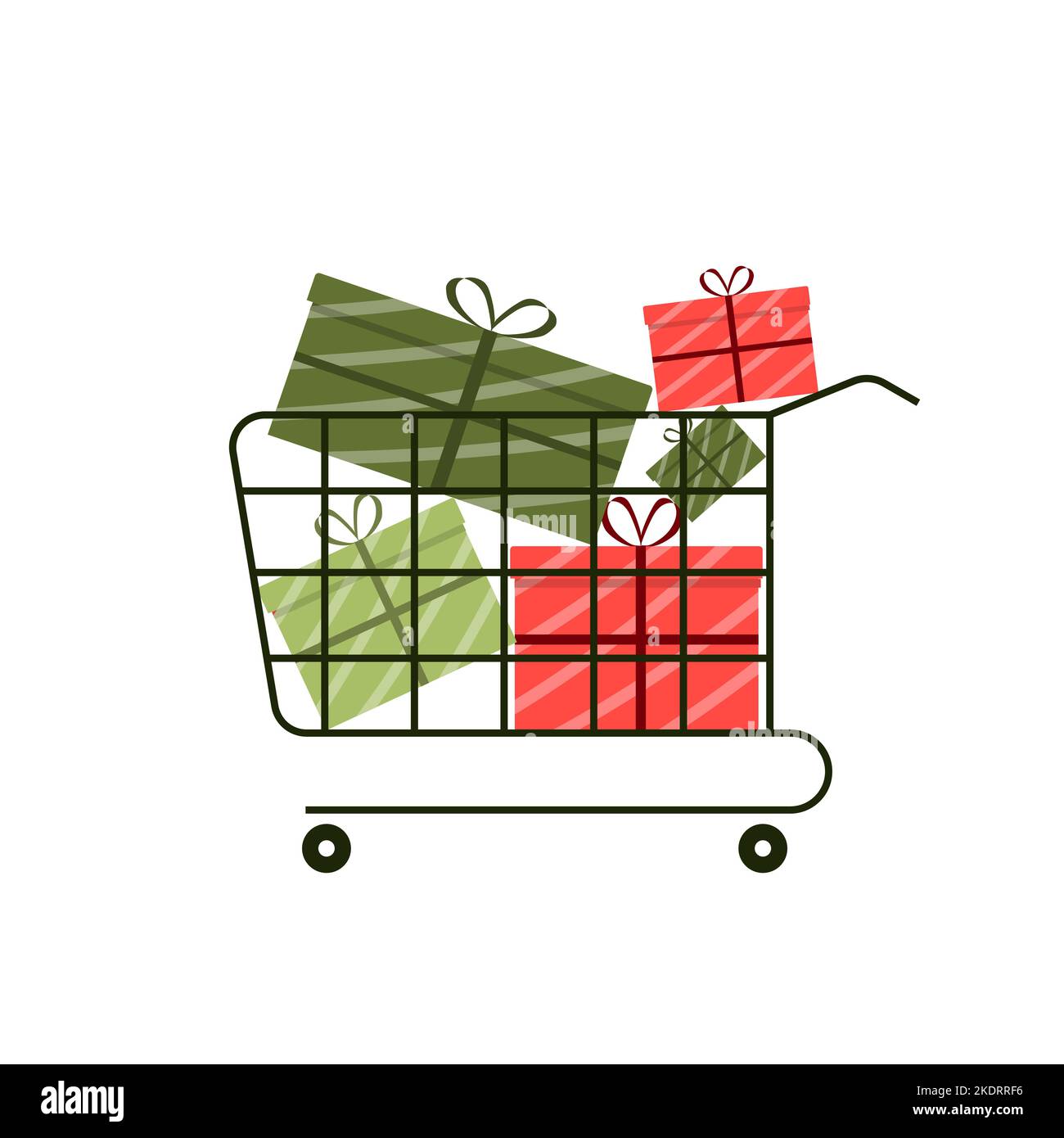 Buying new year gifts Stock Vector Images - Alamy