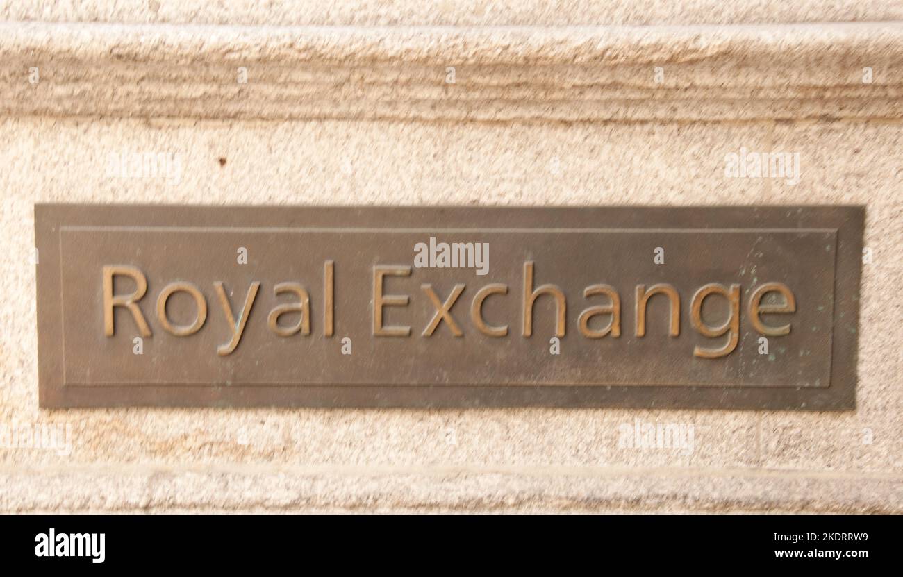 The Royal Exchange (sign on building), Royal Exchange Buildings, The ...