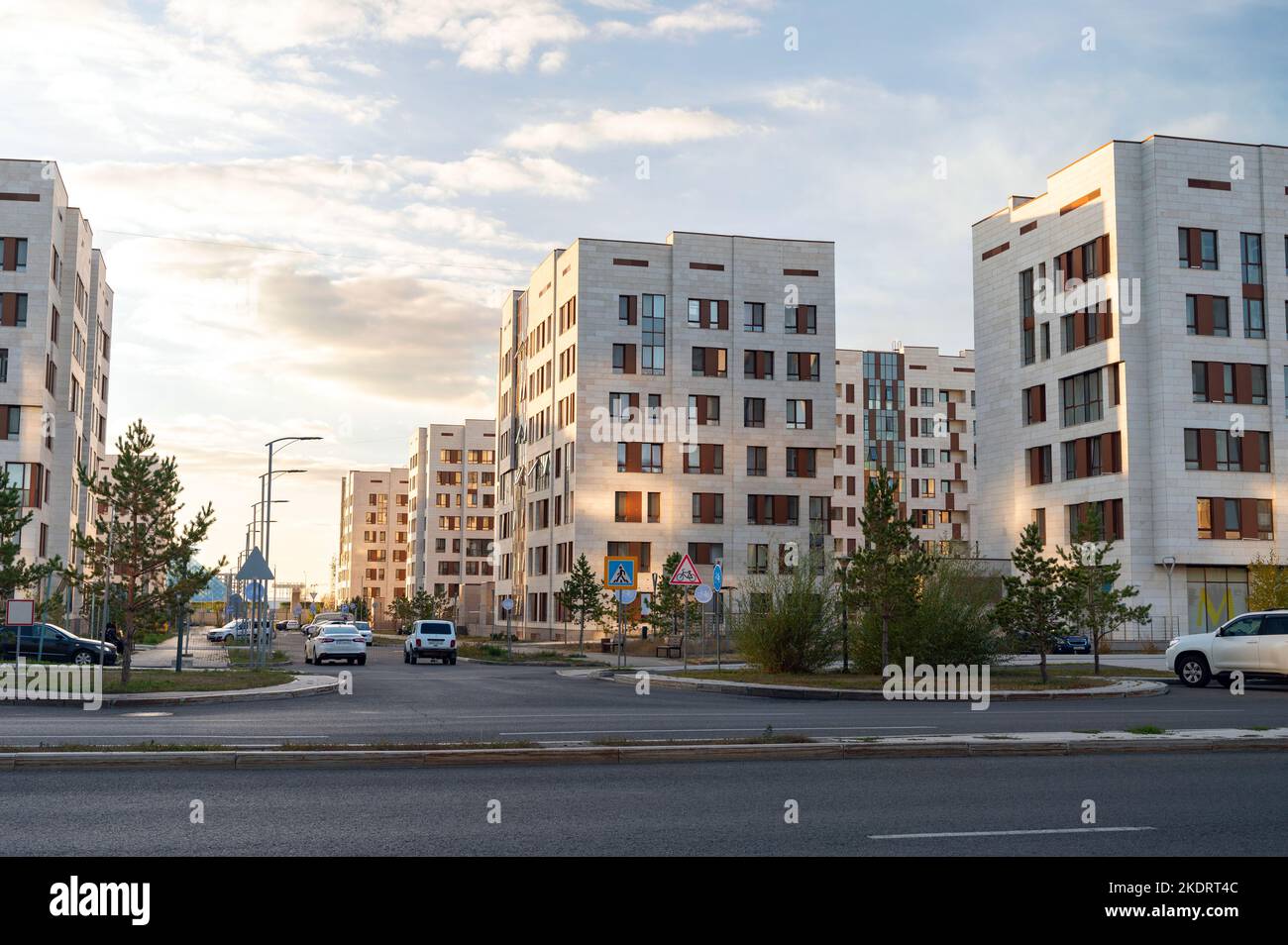 Cityscape of a residential area with modern apartment buildings Stock ...