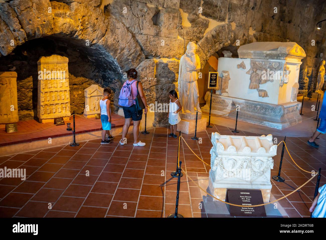 Denizli, Turkey - September 14: Tourists visit Hierapolis Museum of ...