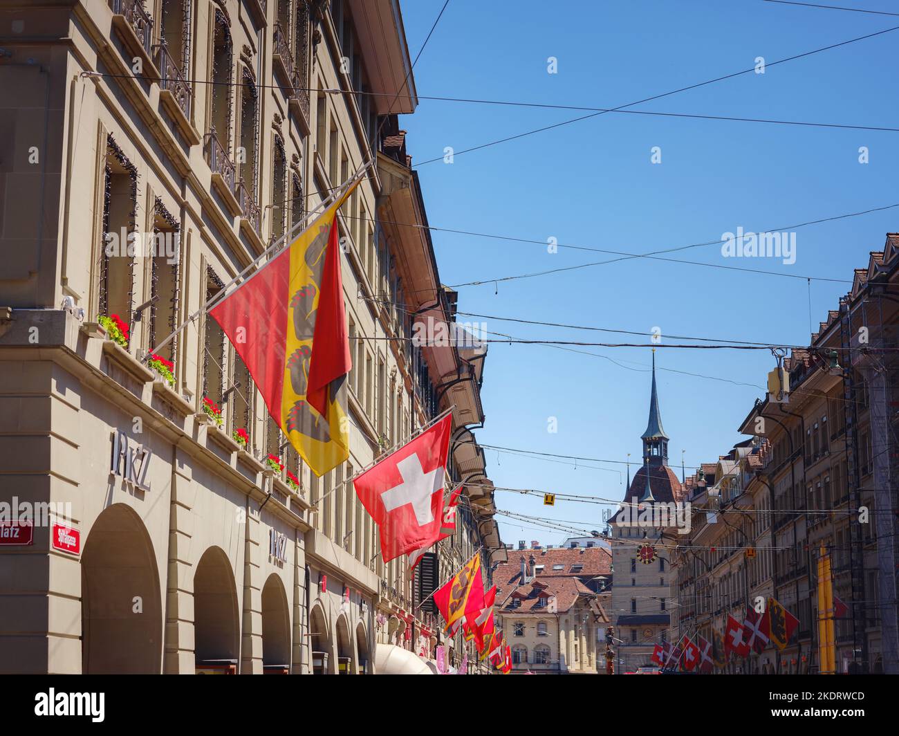 BERN SWITZERLAND, JULY 7, 2022: historical Buildings in the city centre ...