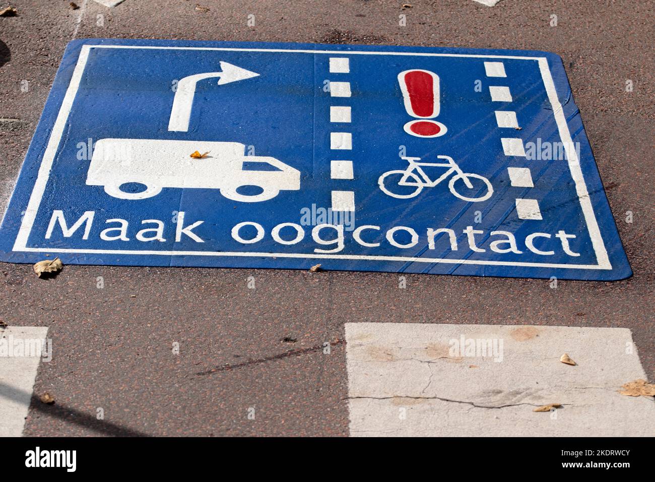 Bicycle Warning Sign For Truck Drivers At Amsterdam The Netherlands 11 ...