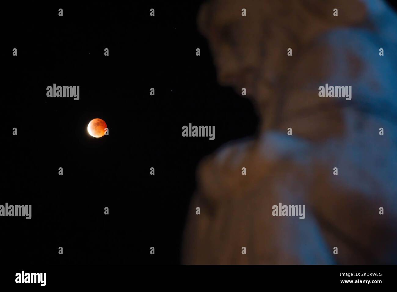 General view of Beaver Blood Moon during it's totality in Antipolo ...