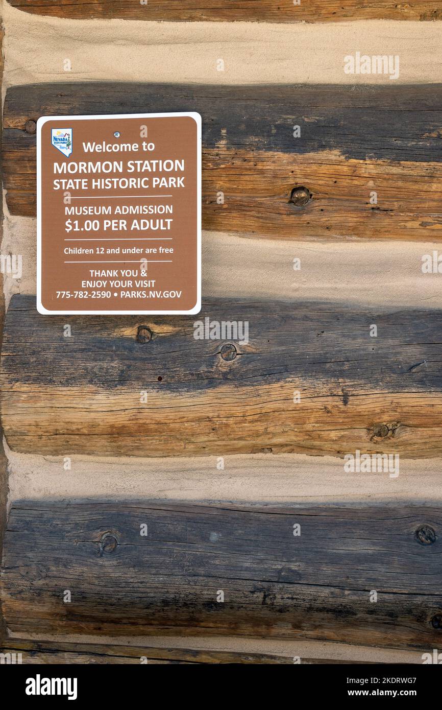 Genoa, NV, USA. 2022-09-17. Mormon Station sign, Mormon Station ...