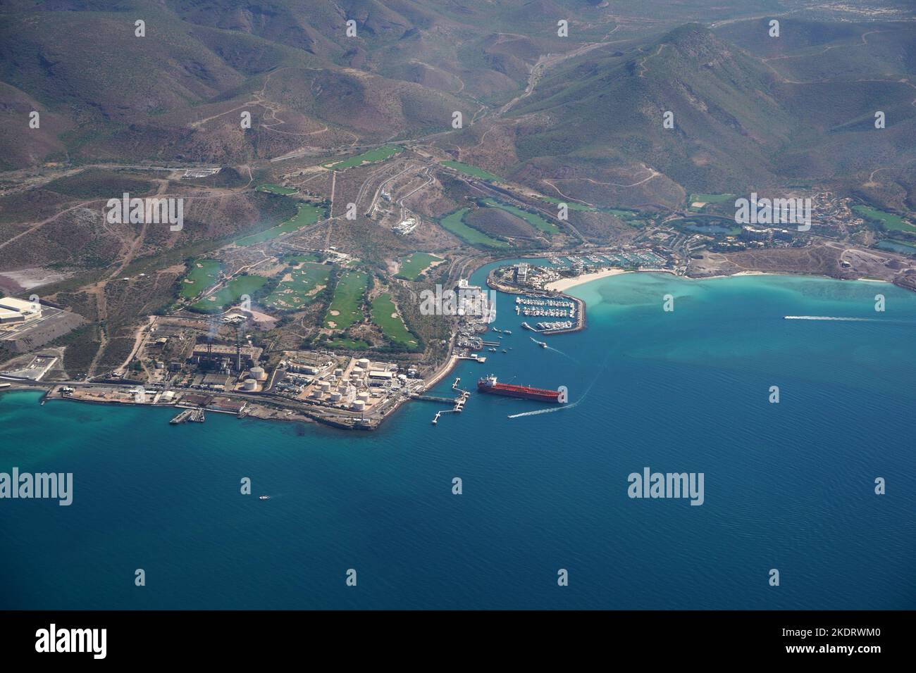 pichilingue harbor la paz baja california sur mexico aerial panorama ...