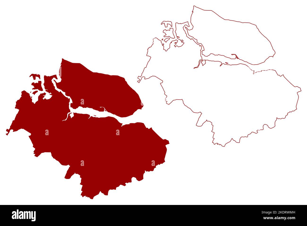 Kent outline Stock Vector Images - Alamy