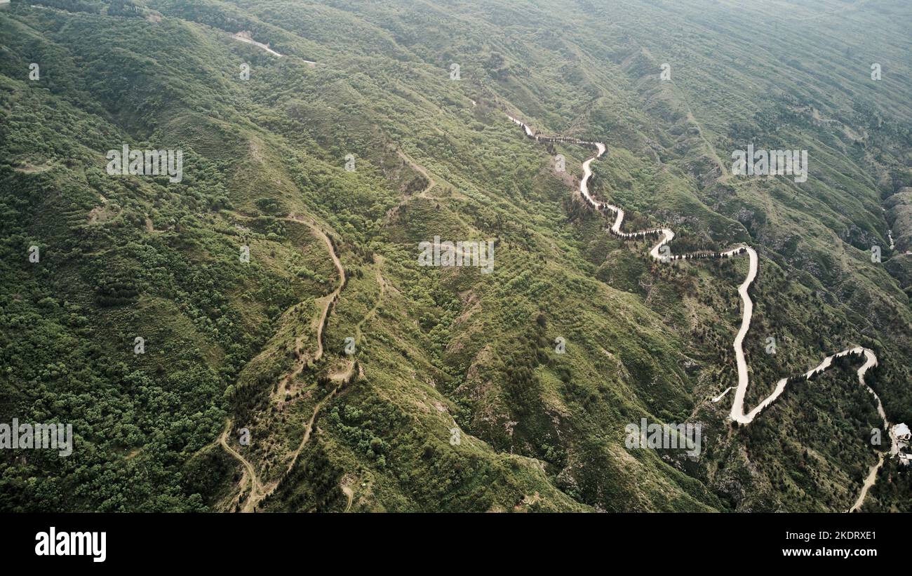 Aerial view of the hills in Tbilisi. Krtsanisi district in Tbilisi ...